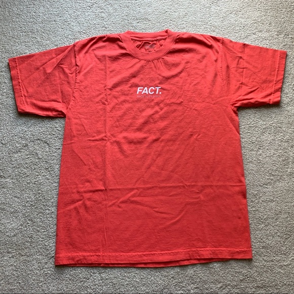 FACT | Shirts | Fact Brand Logo Faded Red Medium | Poshmark